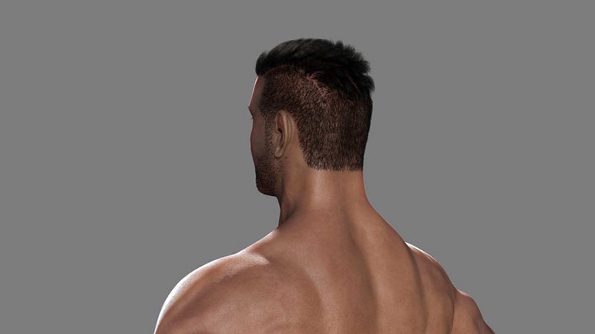 realistic male body - 3d max