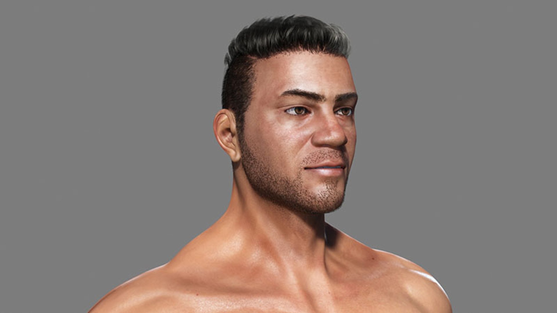 realistic male body - 3d max
