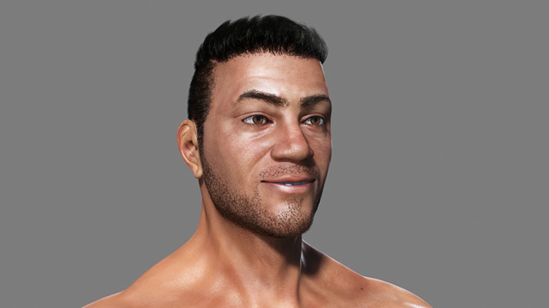 realistic male body - 3d max