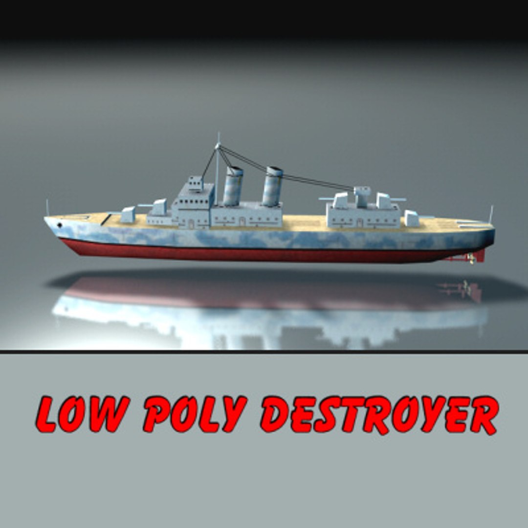 Destroyer Warship Ship 3d Model