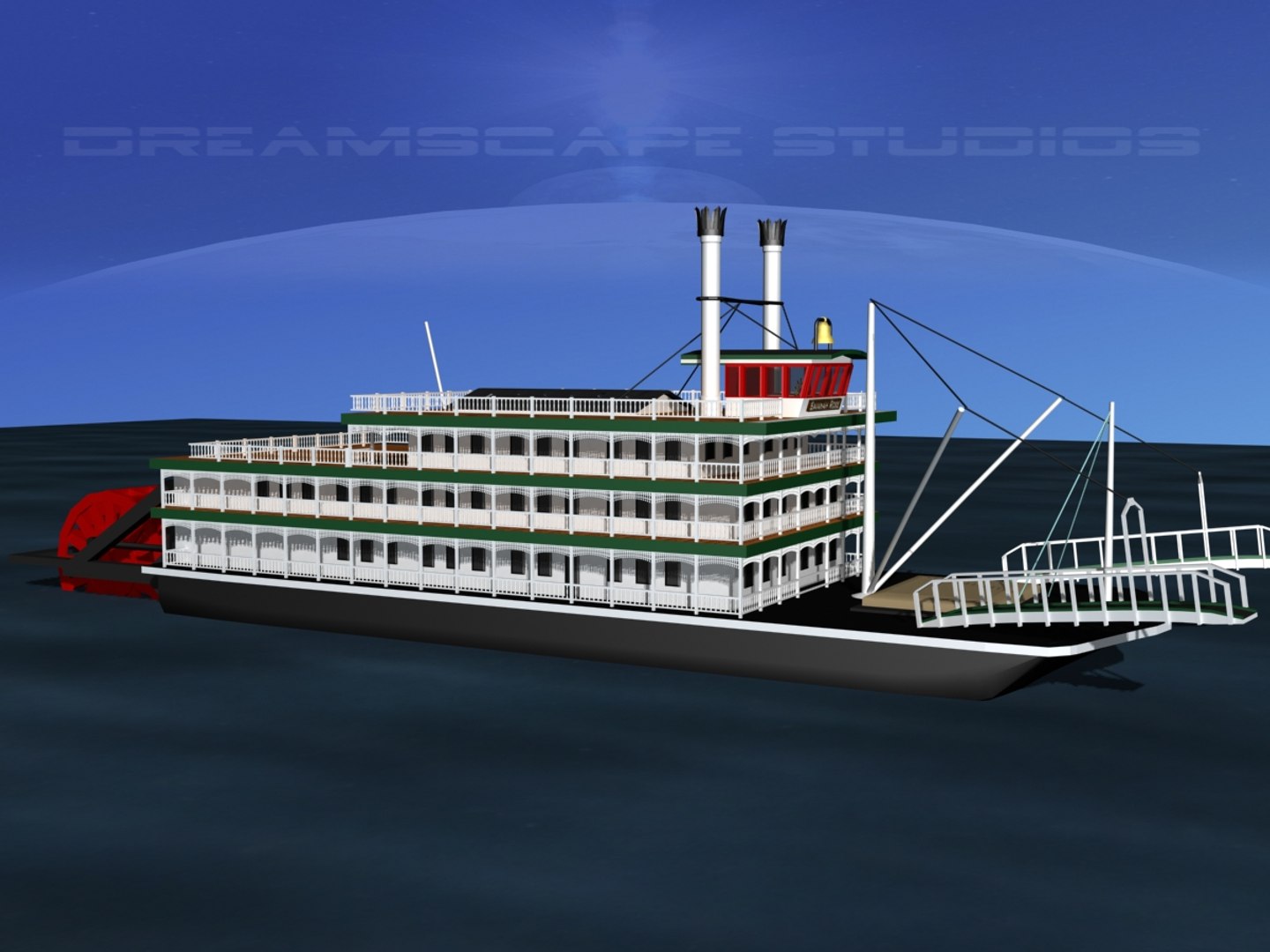 Stern Wheeler Steam Historical 3d 3ds