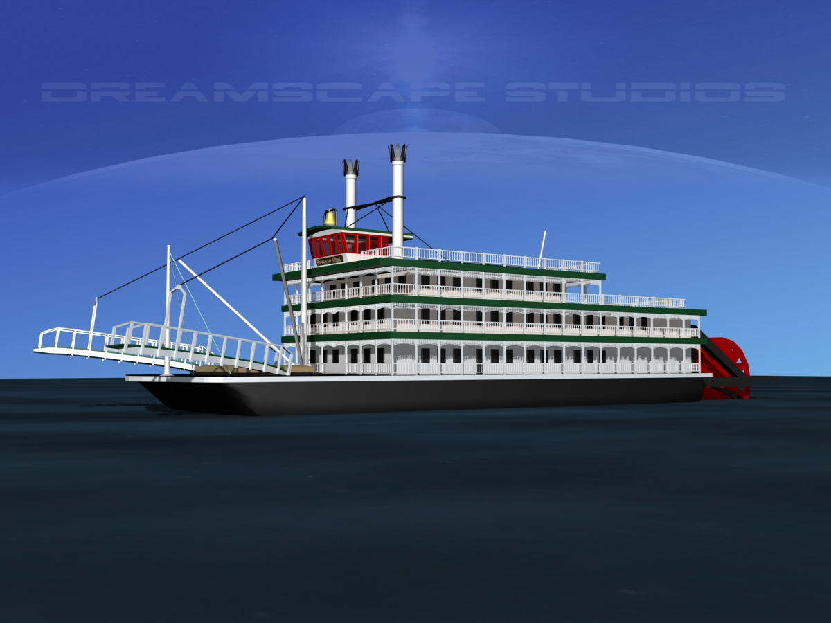 stern wheeler steam historical 3d 3ds