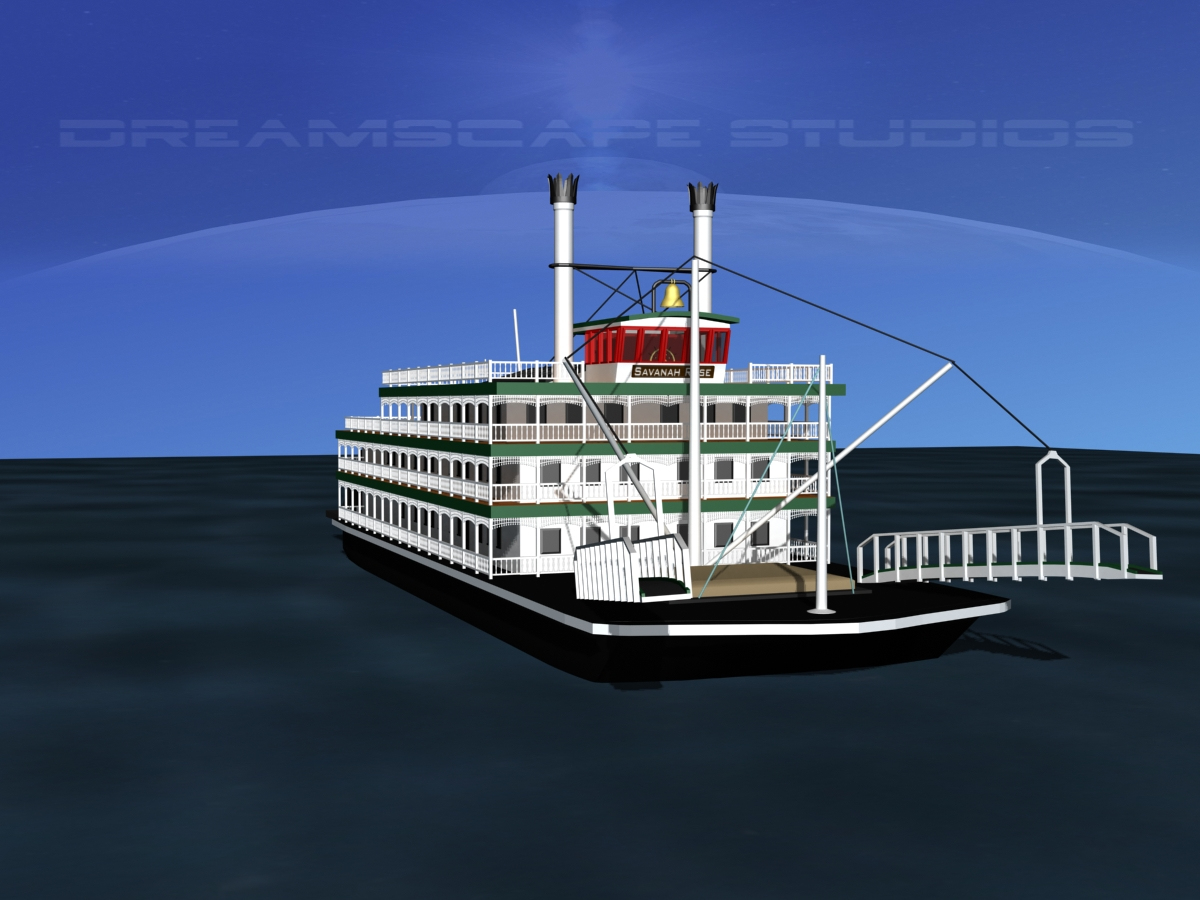 stern wheeler steam historical 3d 3ds