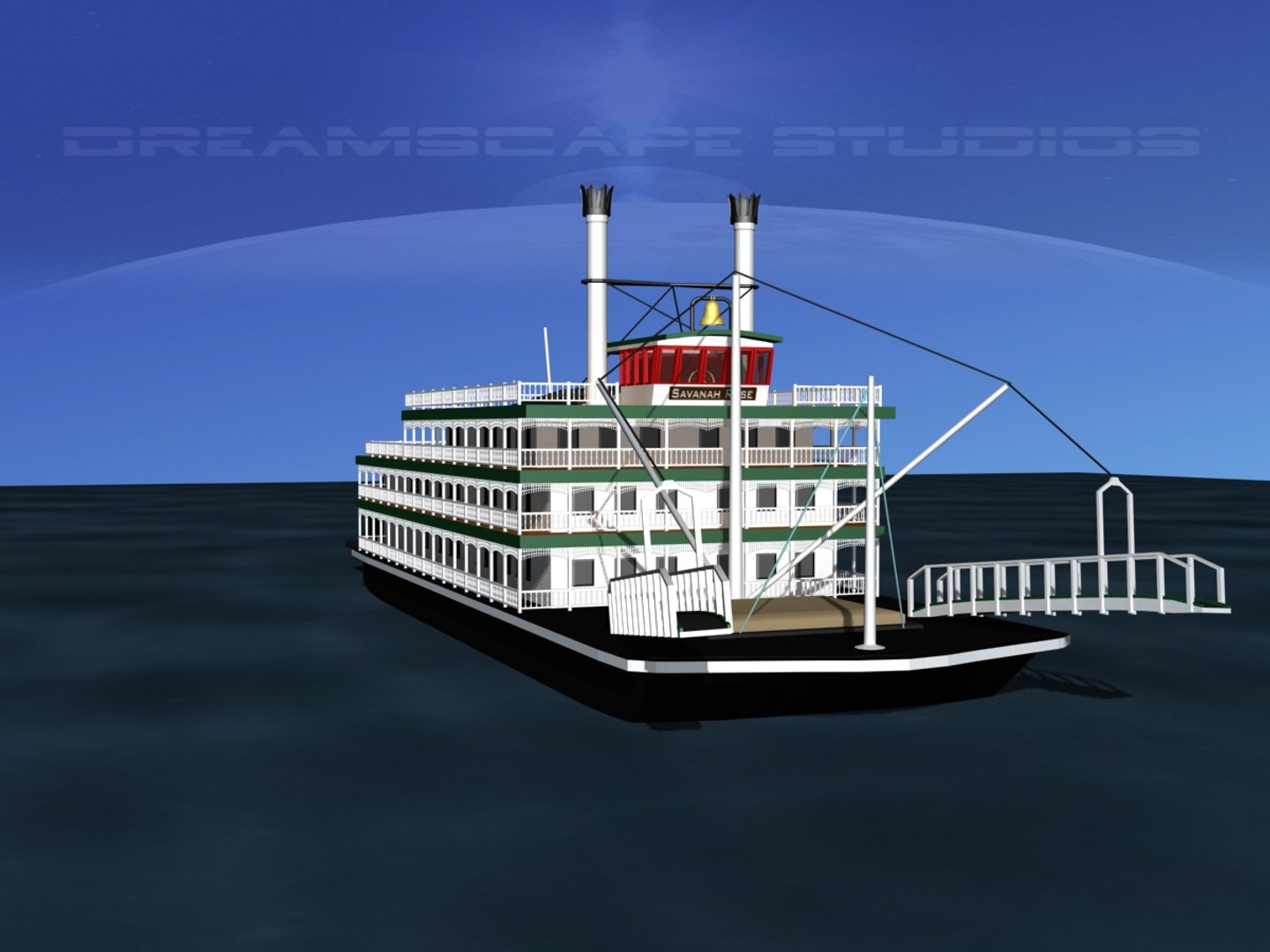 Stern Wheeler Steam Historical 3d 3ds