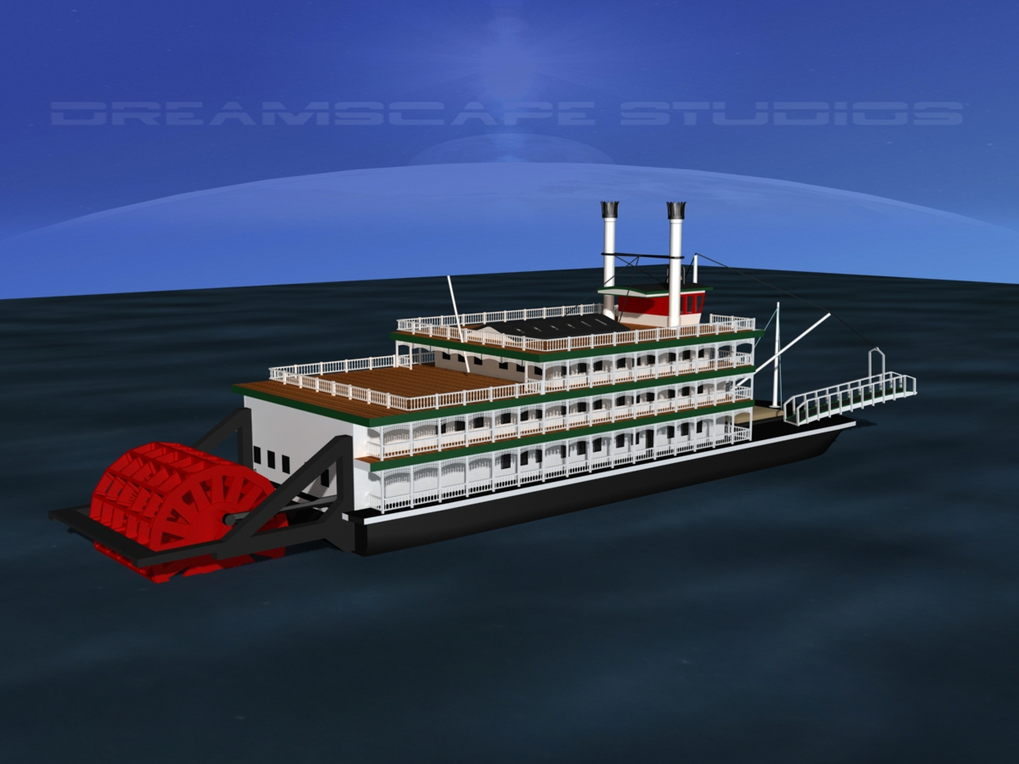 stern wheeler steam historical 3d 3ds