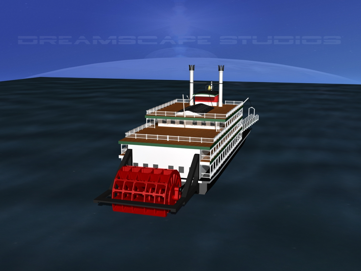 stern wheeler steam historical 3d 3ds