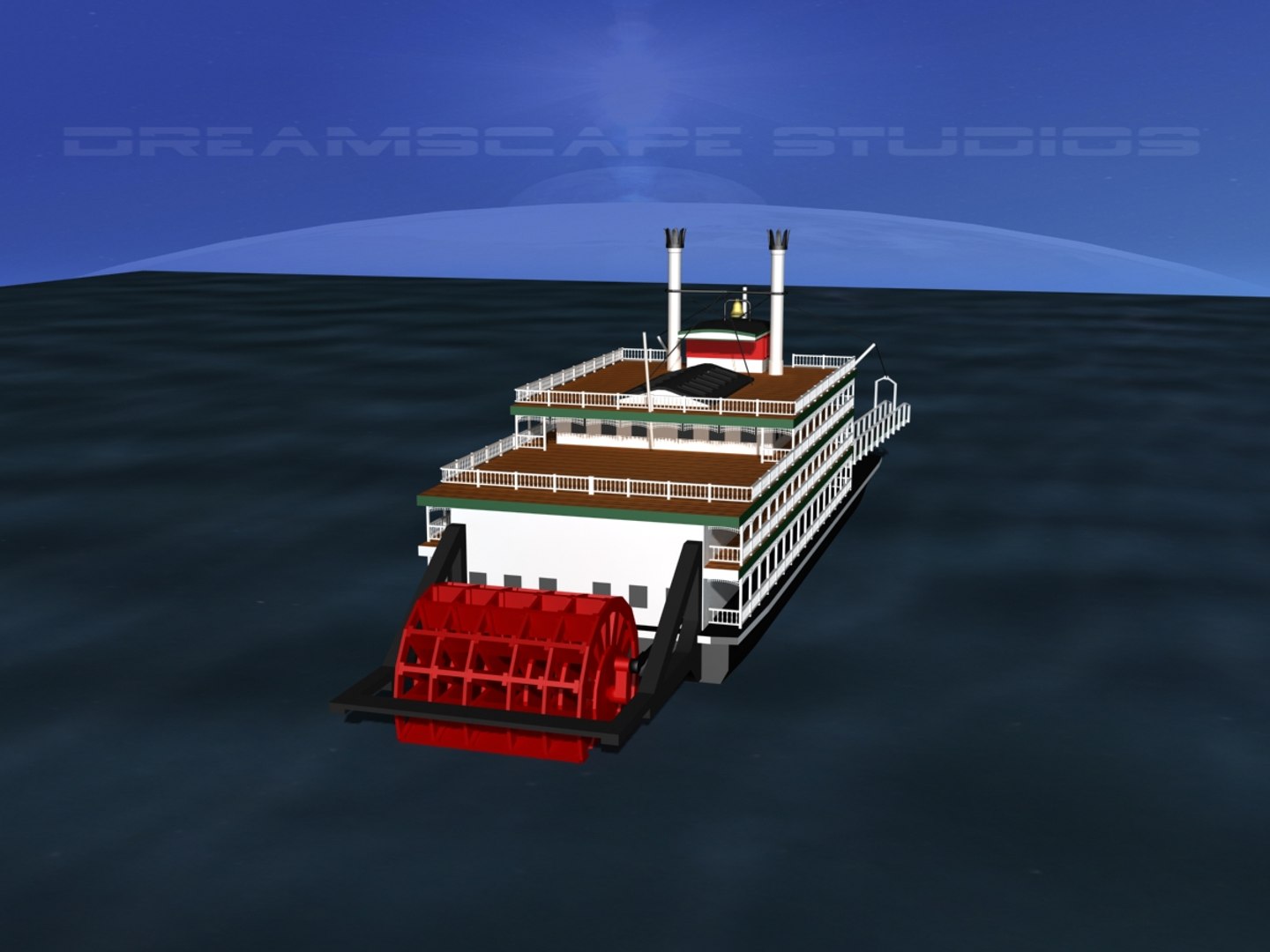 Stern Wheeler Steam Historical 3d 3ds