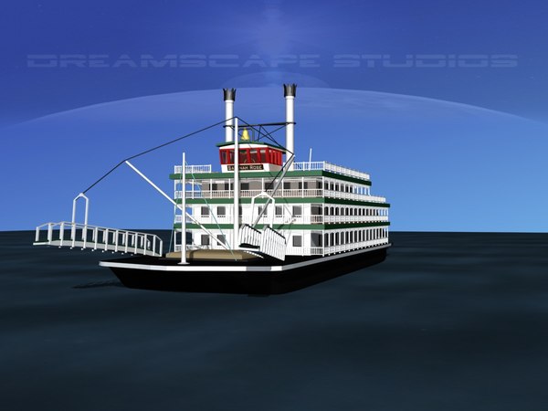 stern wheeler steam historical 3d 3ds