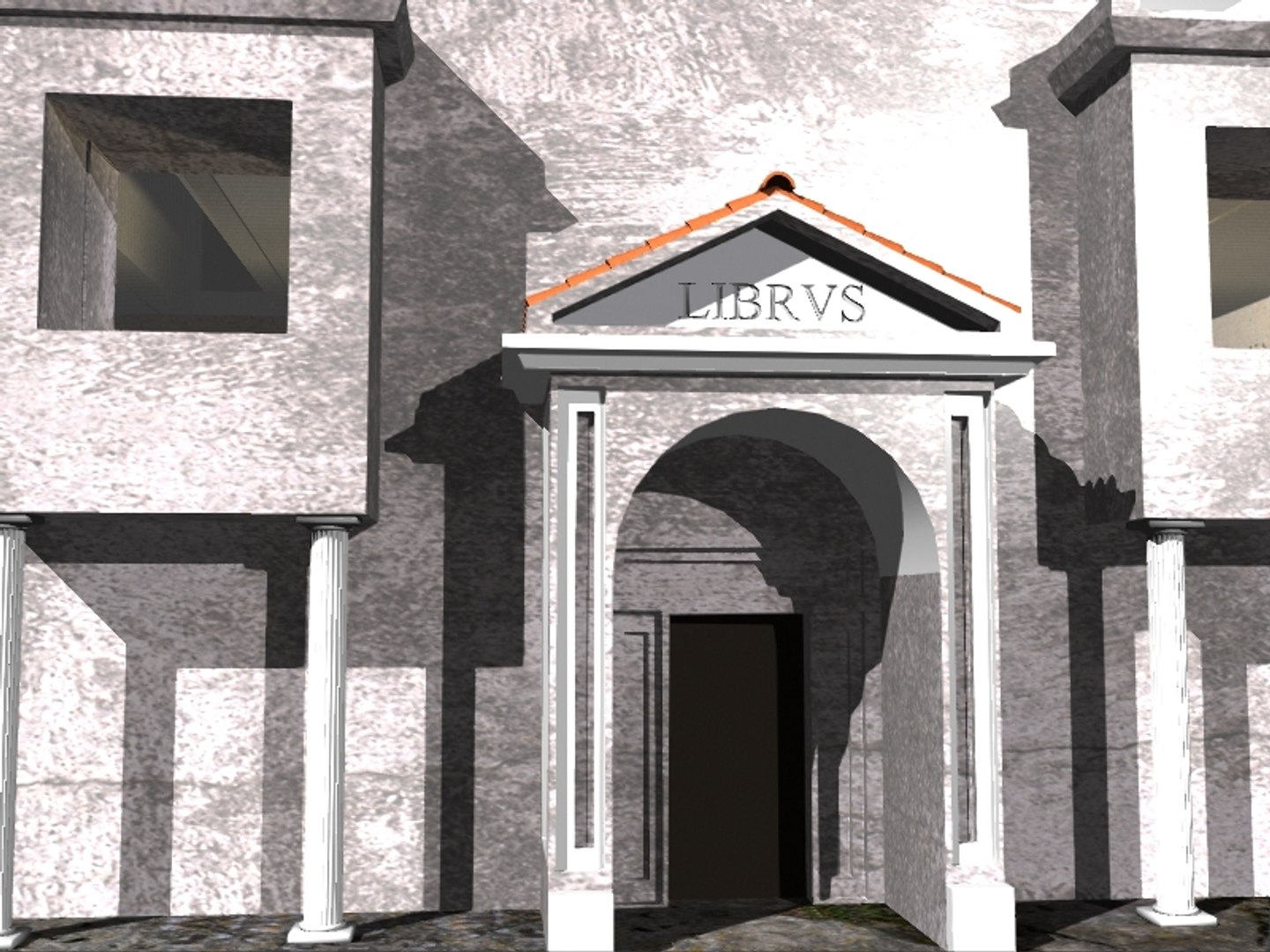 Roman Library 3d Model