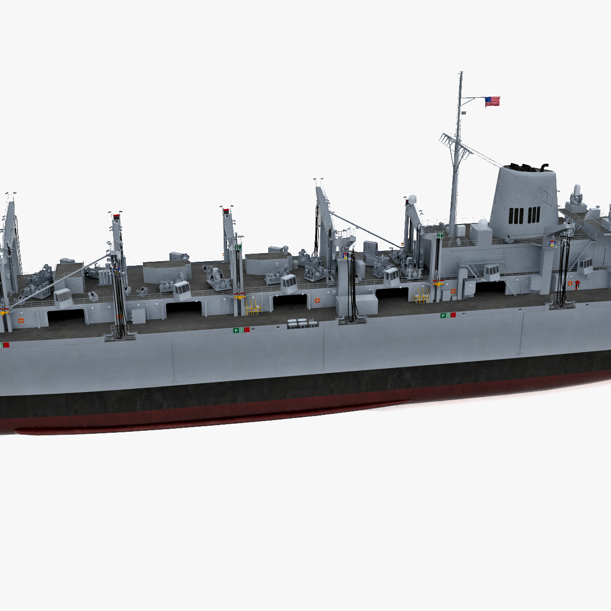 3D модель Корабль поддержки USS Sacramento AOE-1 - TurboSquid 689678