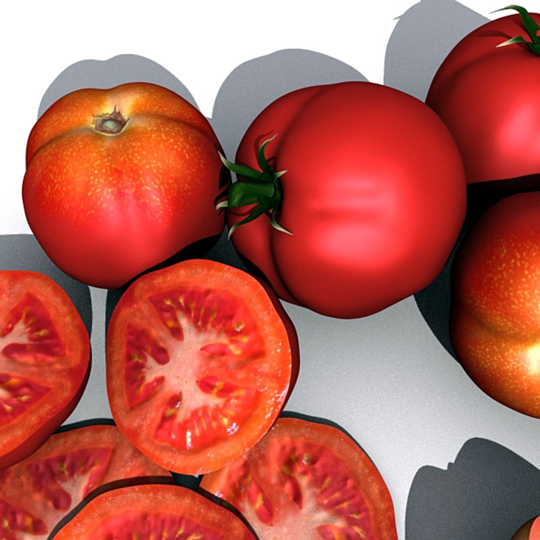 3d Tomatoes Hq Model