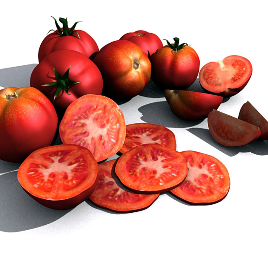 3d Tomatoes Hq Model