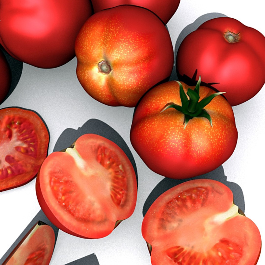 3d Tomatoes Hq Model