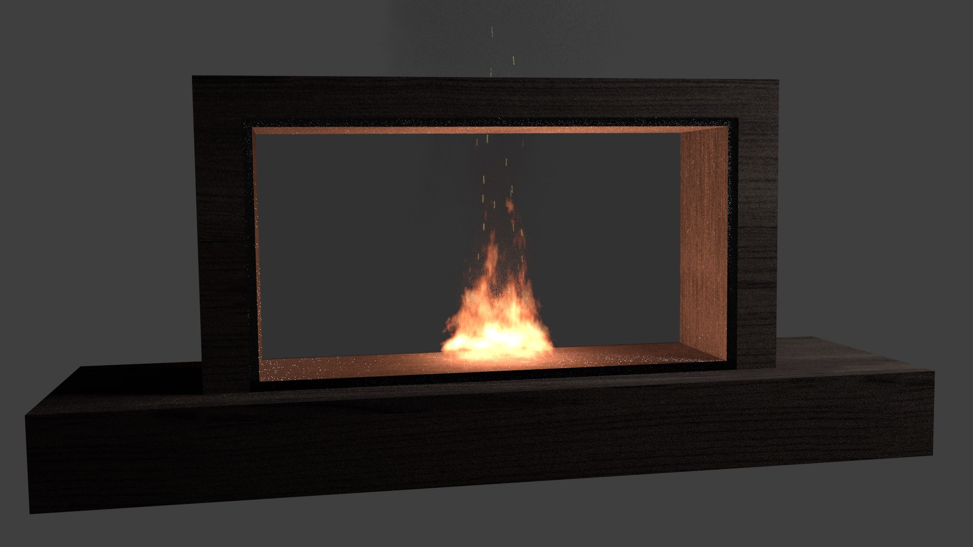 Blender Fireplace Animation 3d Model