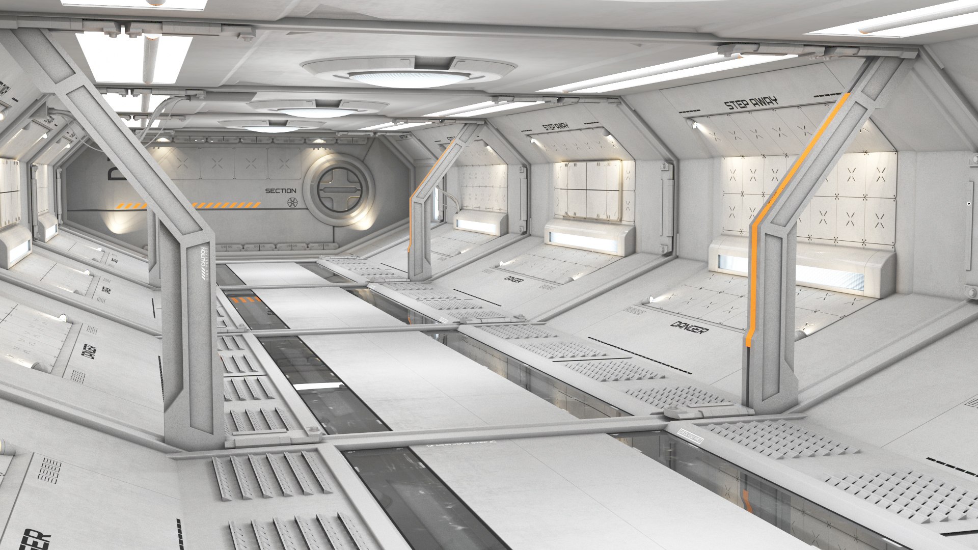 3d Modular Sci Fi Corridor