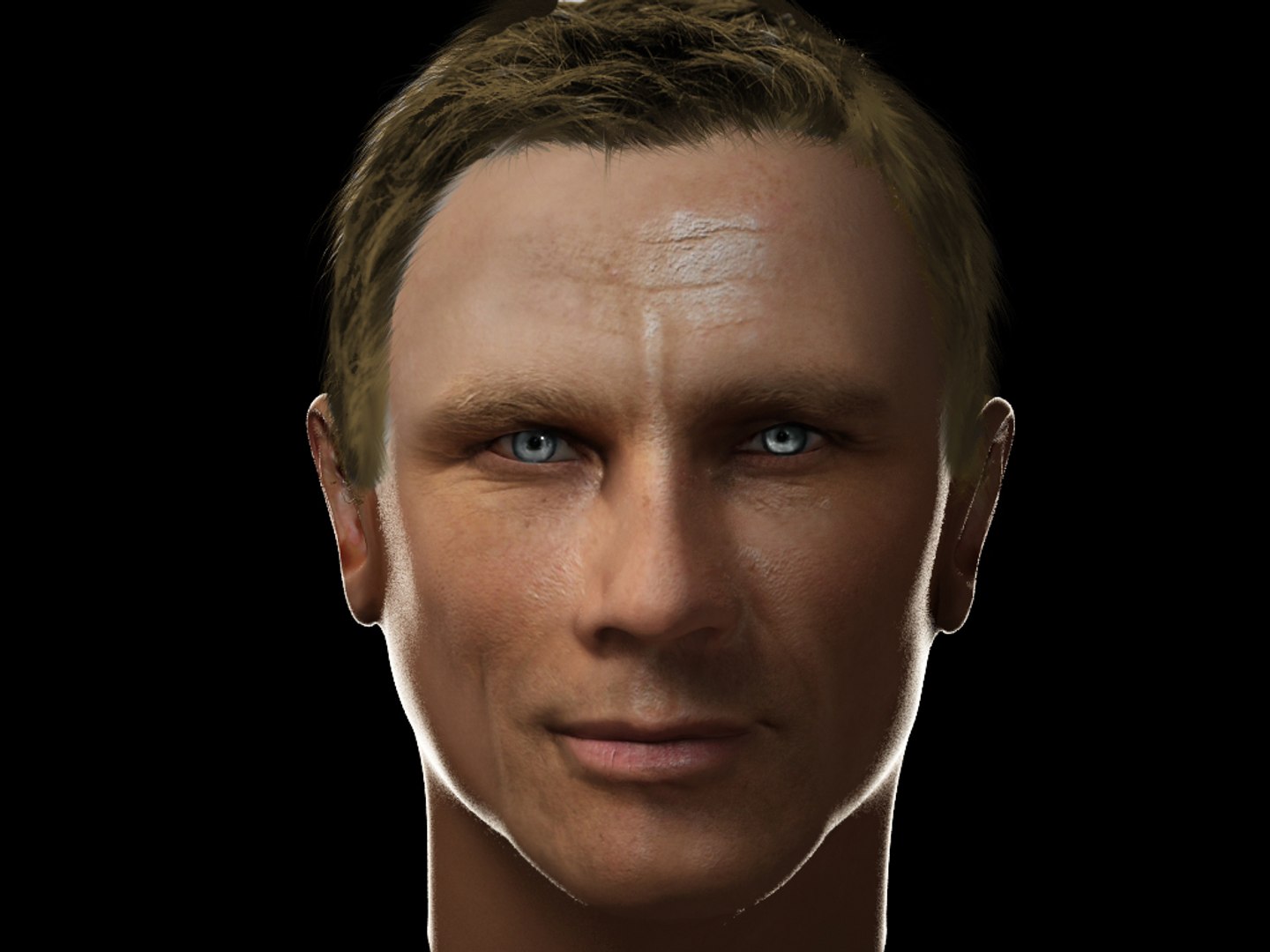 Daniel Craig Head 3d C4d