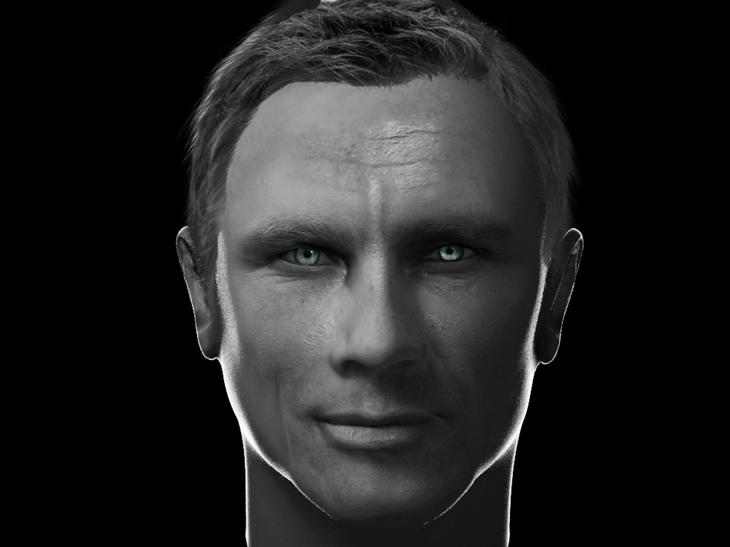 Daniel Craig Head 3d C4d
