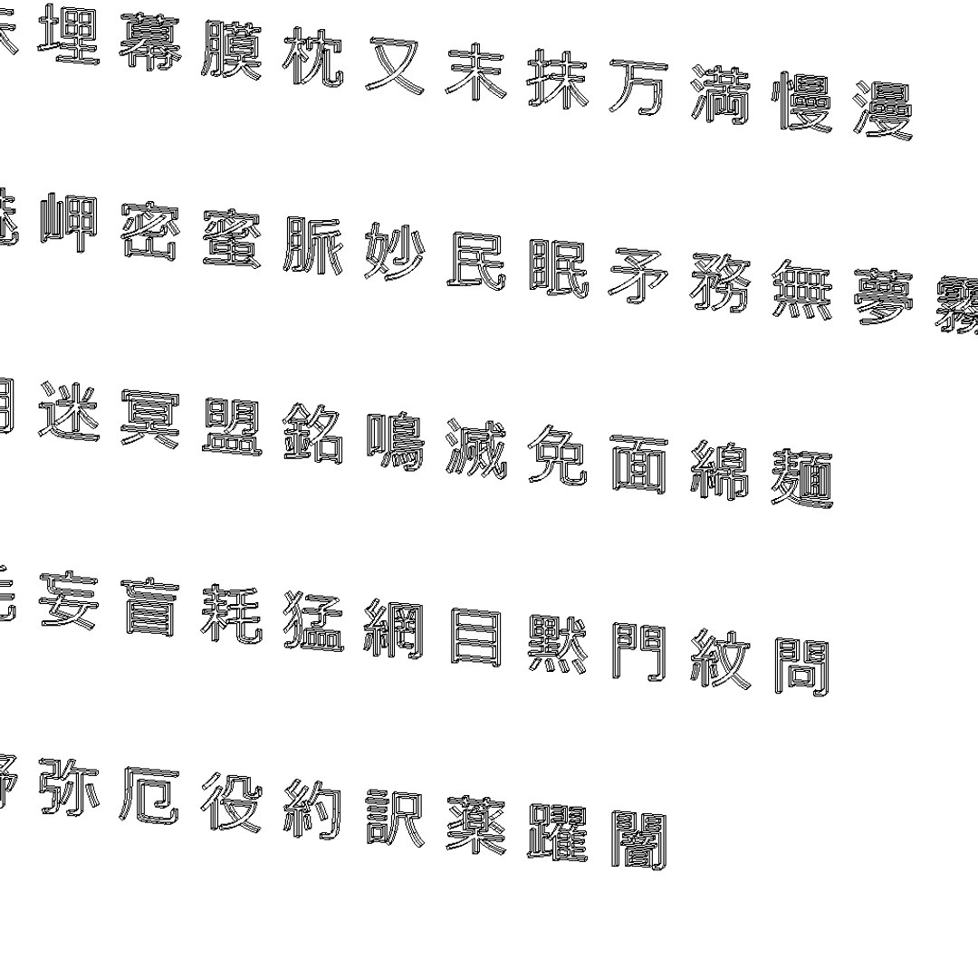 3D Chinese Meiryo Font Set19 - TurboSquid 1203974