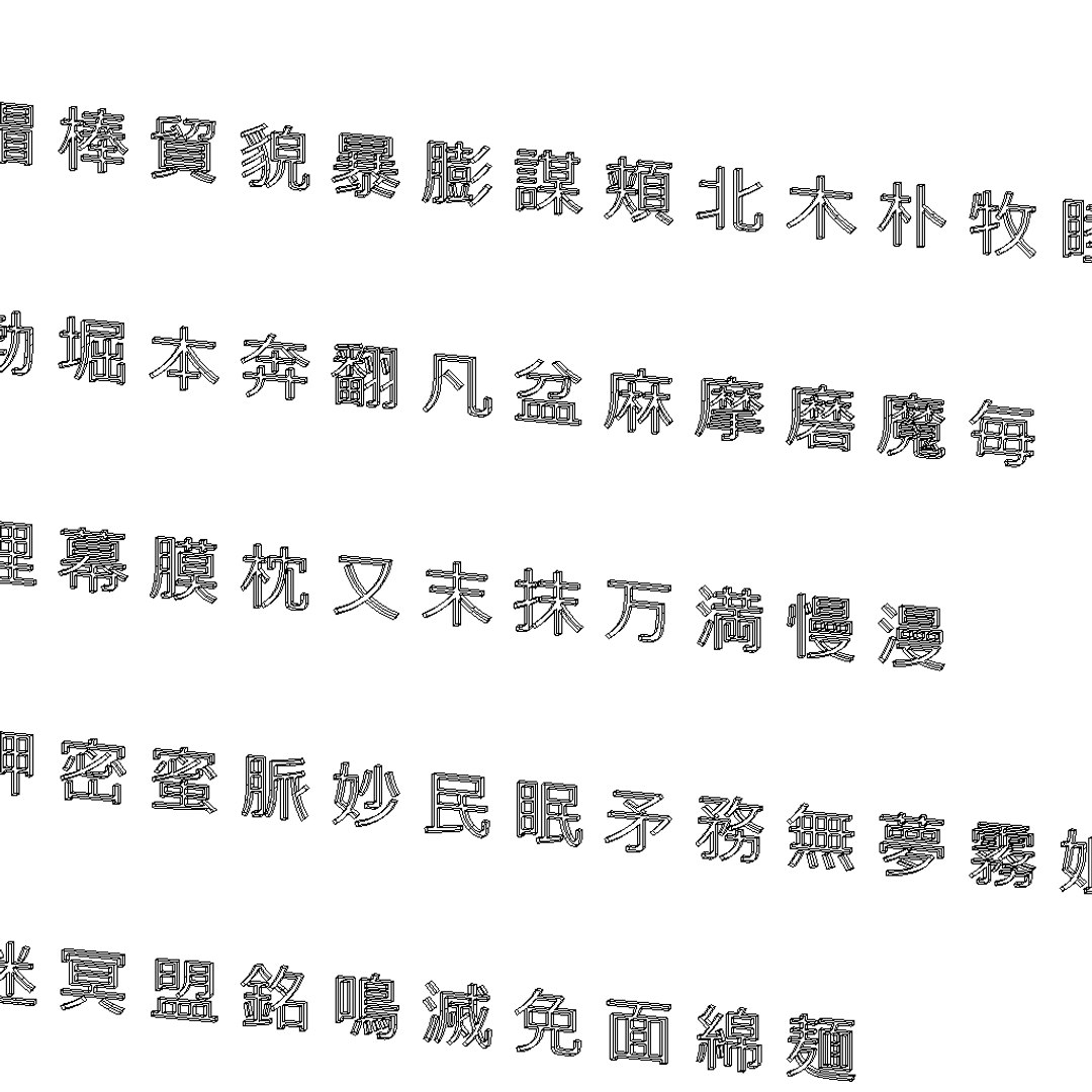 3D Chinese Meiryo Font Set19 - TurboSquid 1203974