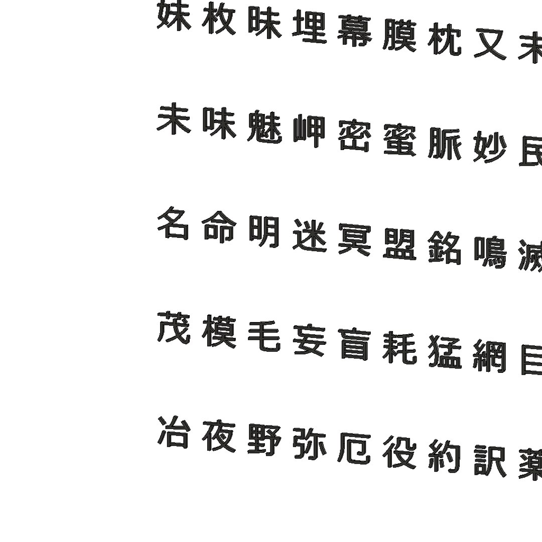 3D Chinese Meiryo Font Set19 - TurboSquid 1203974