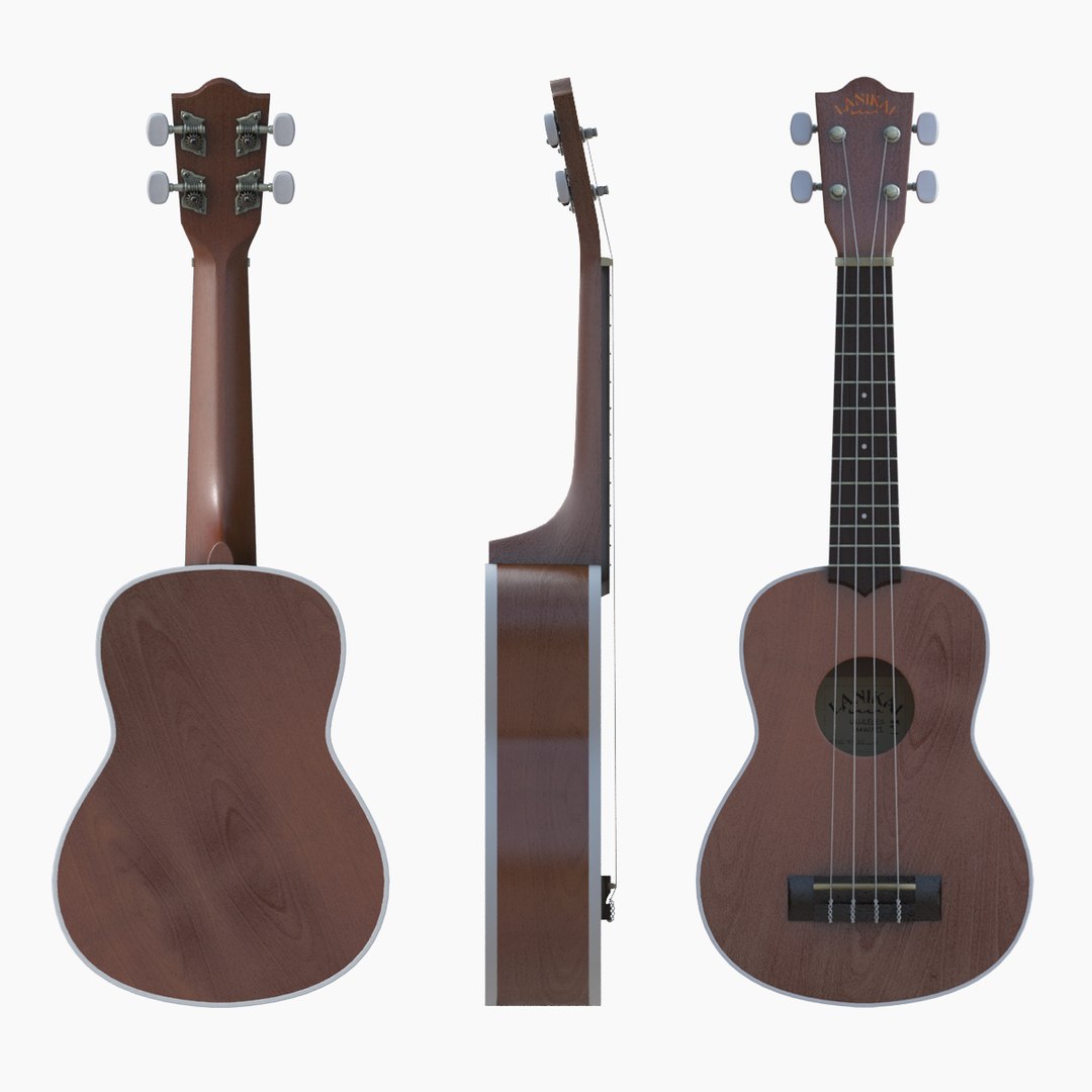 3d model guitar string instrument