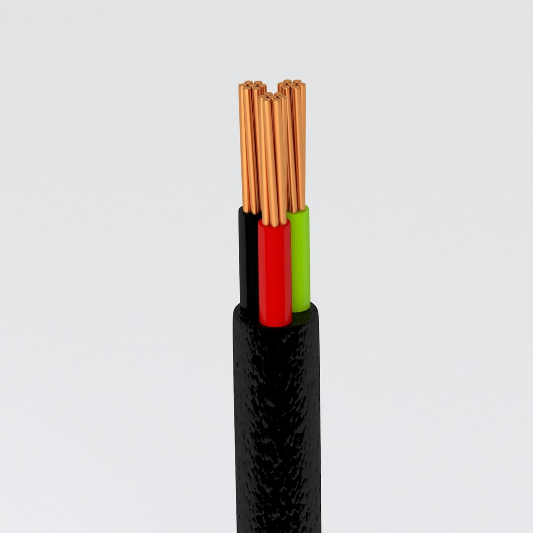 Three Core Cable Model - TurboSquid 2388512