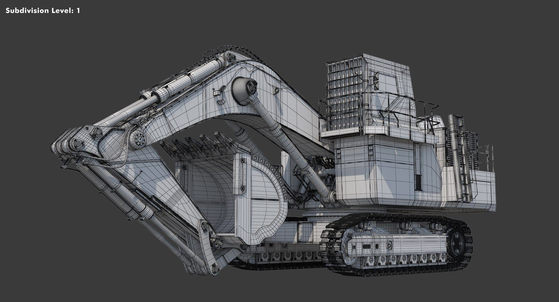 Size gooseneck boom excavator 3D model - TurboSquid 1193261