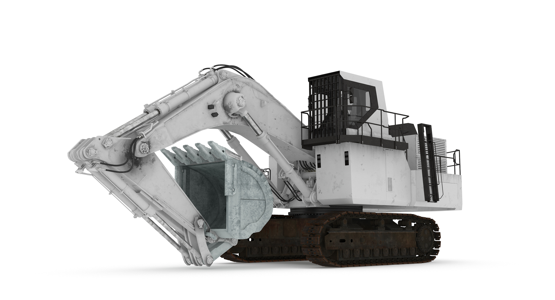 Size gooseneck boom excavator 3D model - TurboSquid 1193261