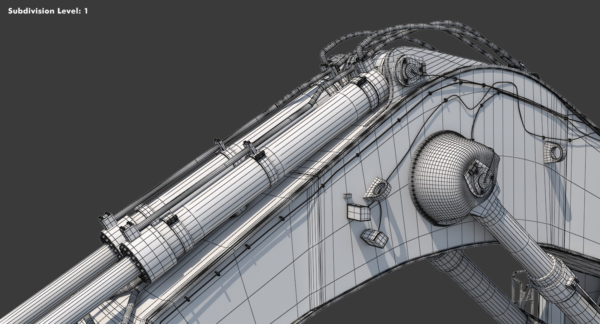 Size gooseneck boom excavator 3D model - TurboSquid 1193261