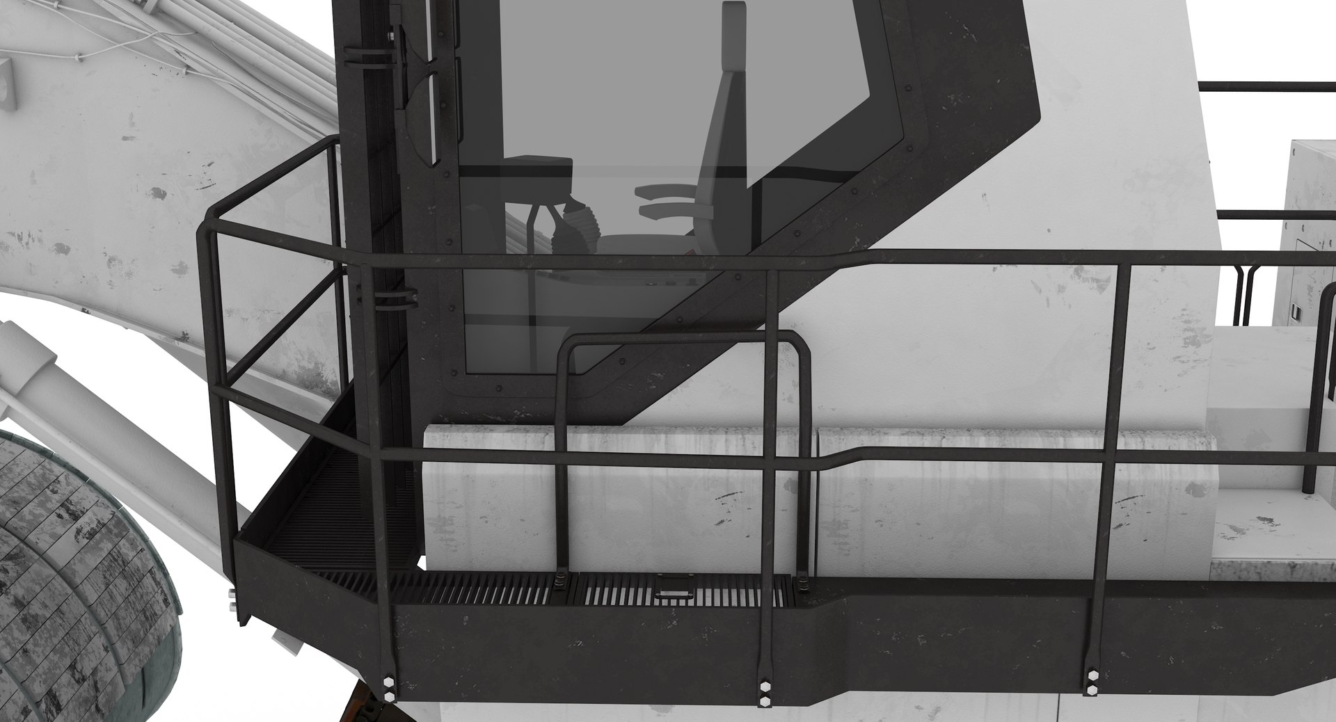 Size gooseneck boom excavator 3D model - TurboSquid 1193261