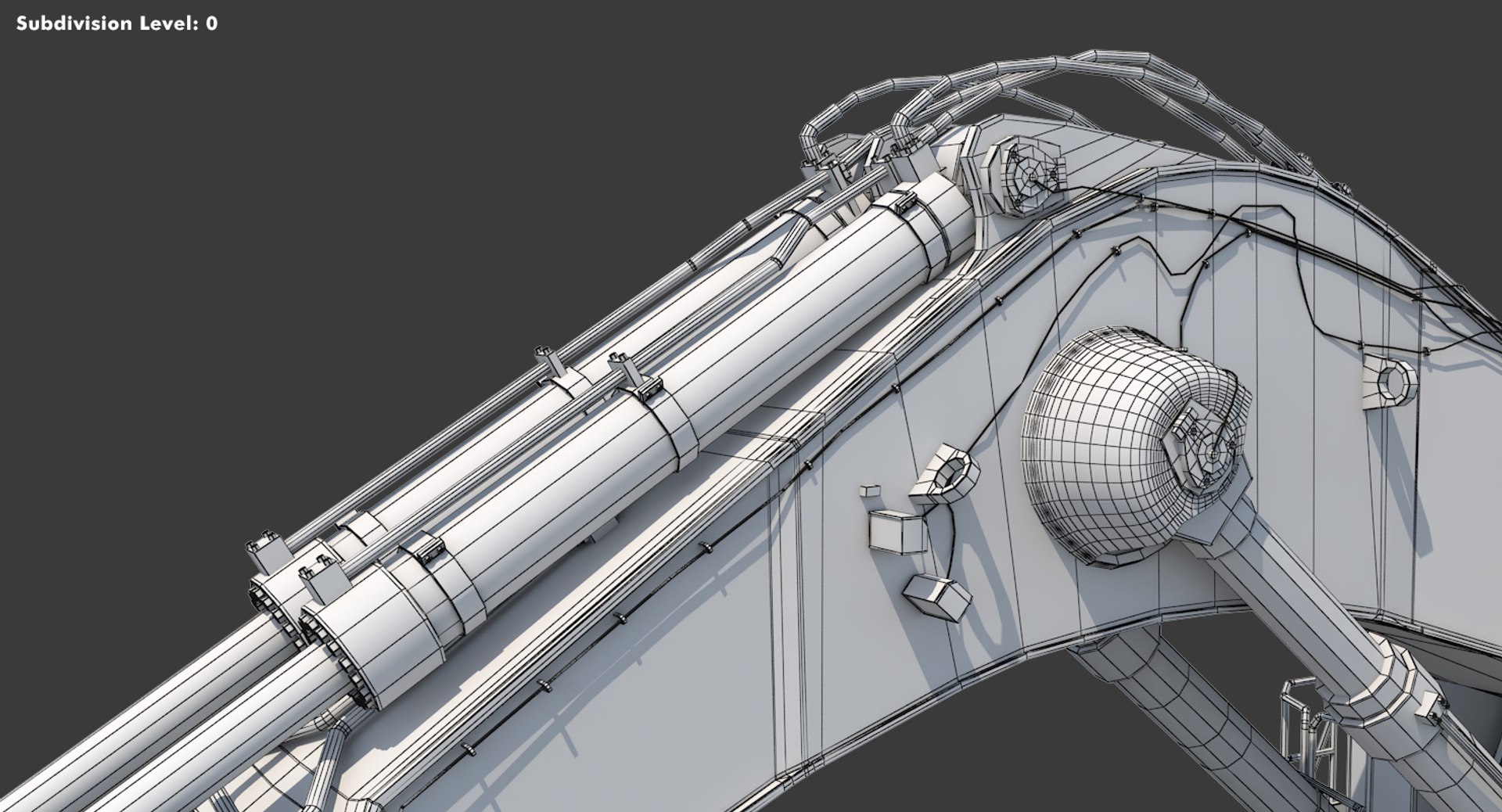 Size gooseneck boom excavator 3D model - TurboSquid 1193261