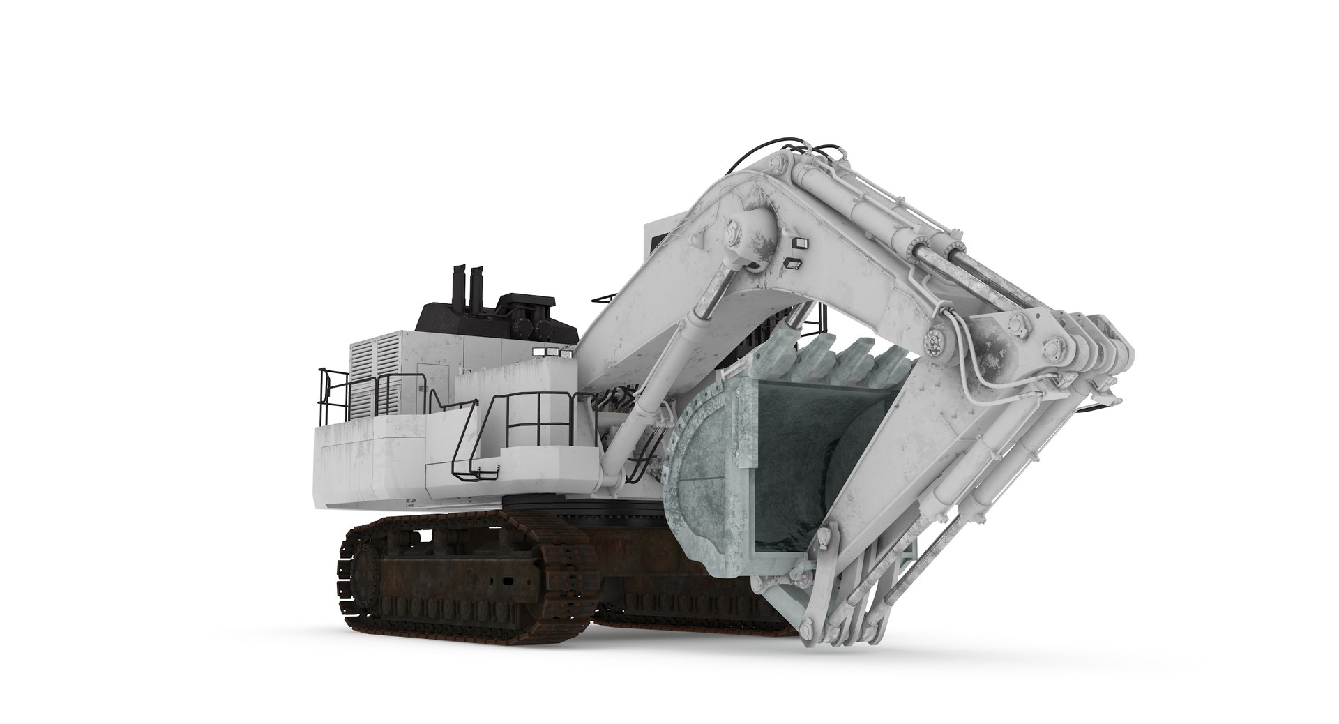Size gooseneck boom excavator 3D model - TurboSquid 1193261