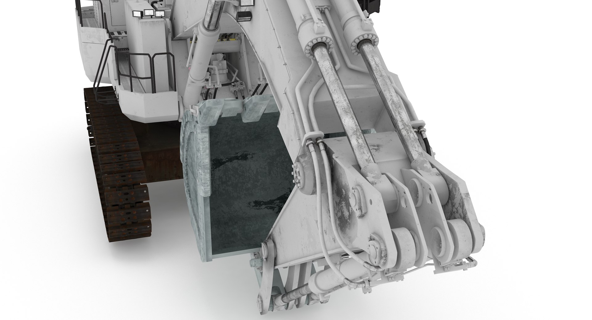 Size gooseneck boom excavator 3D model - TurboSquid 1193261