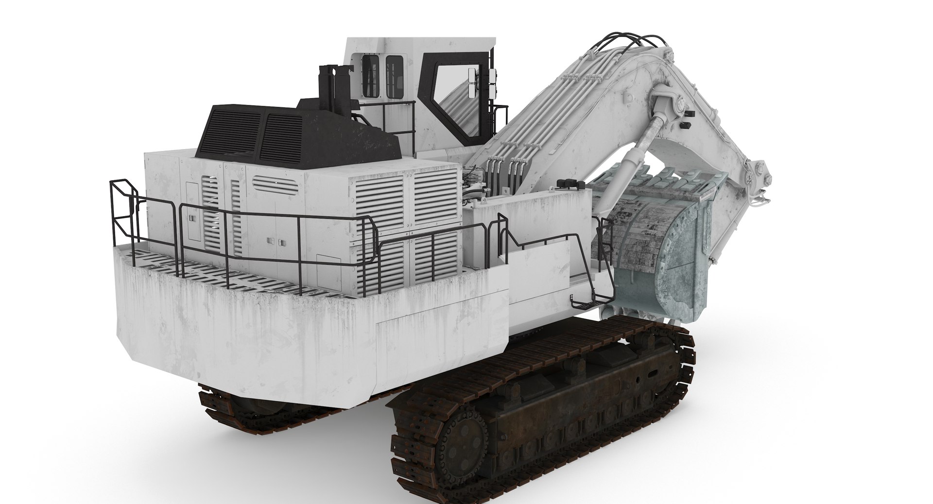 Size gooseneck boom excavator 3D model - TurboSquid 1193261
