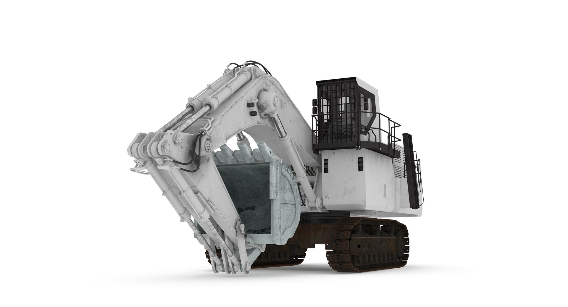 Size gooseneck boom excavator 3D model - TurboSquid 1193261