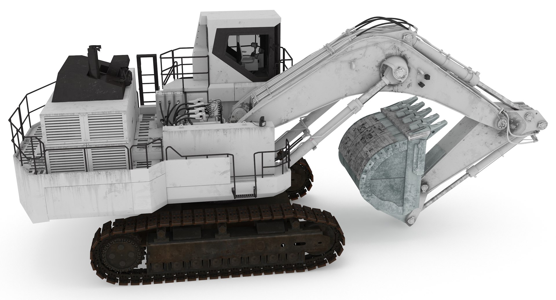 Size gooseneck boom excavator 3D model - TurboSquid 1193261