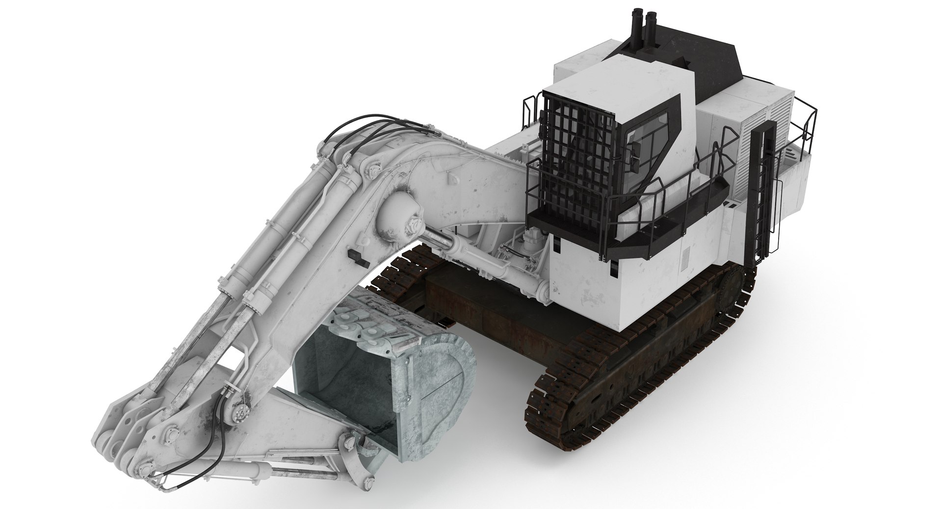 Size gooseneck boom excavator 3D model - TurboSquid 1193261