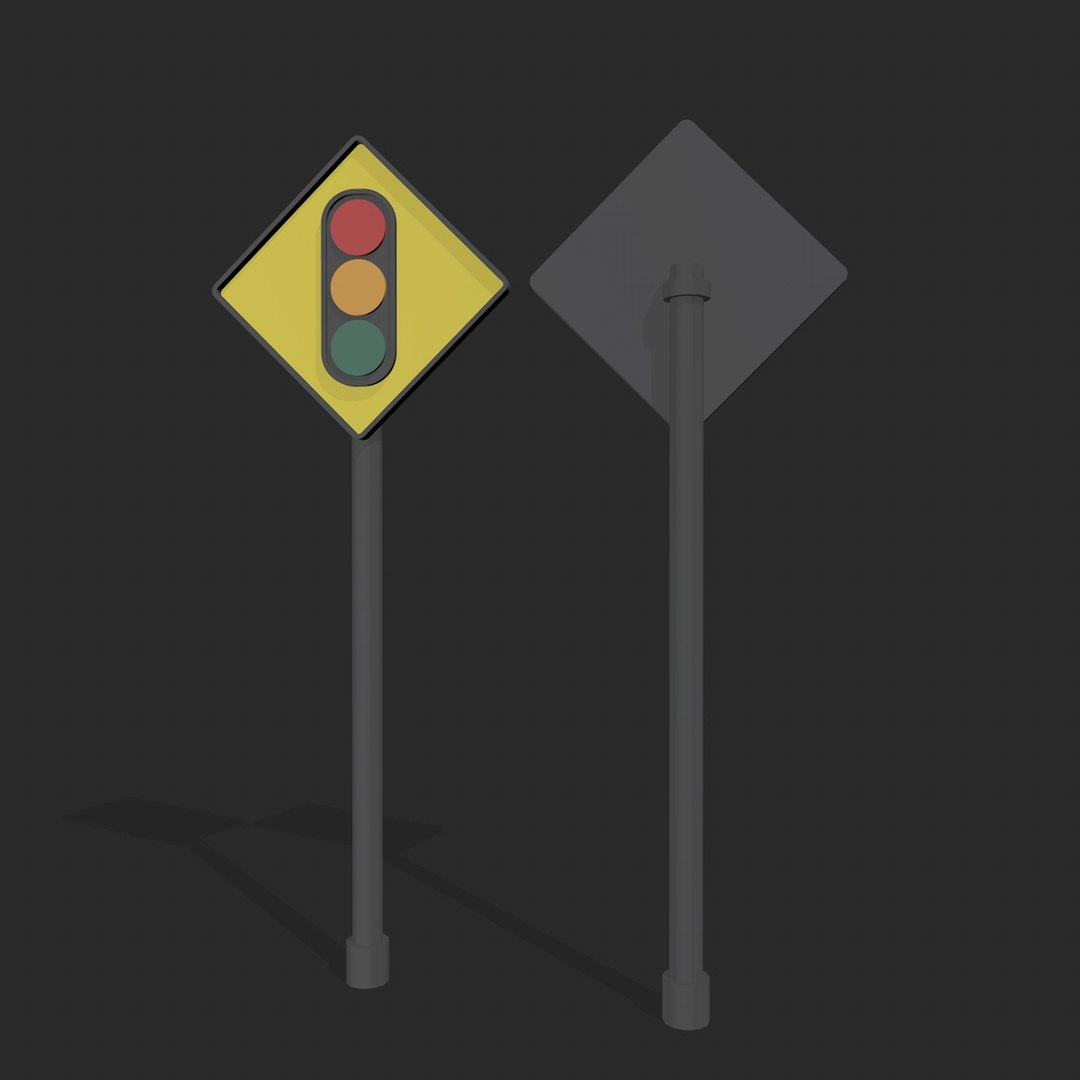 Road Signs 3d Model