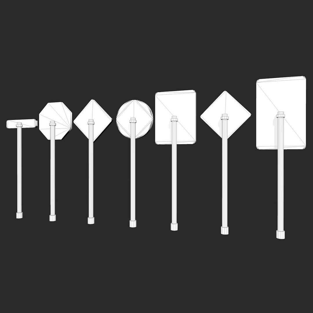 road signs 3d model