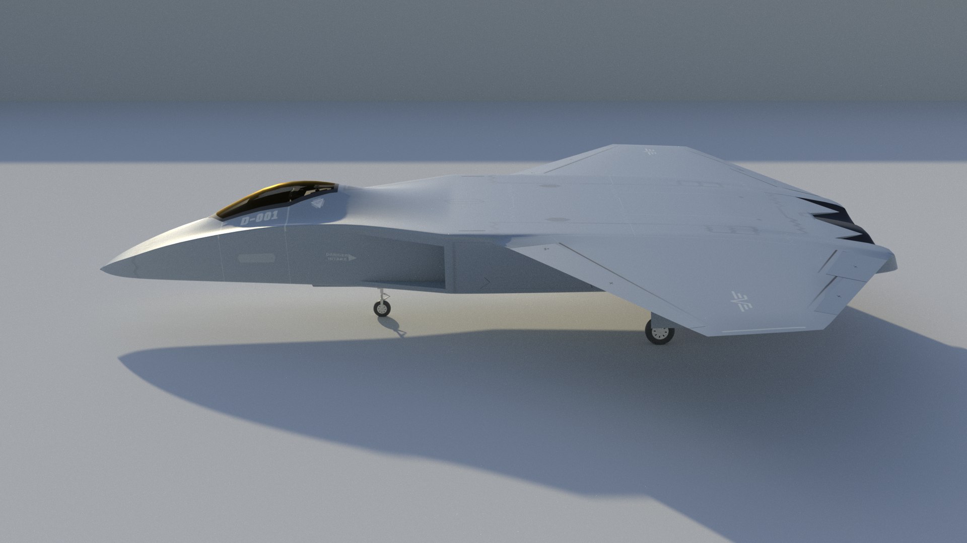 DAGGER Light Sixth Generation Stealth Fighter Jet 3D Model 3D ...