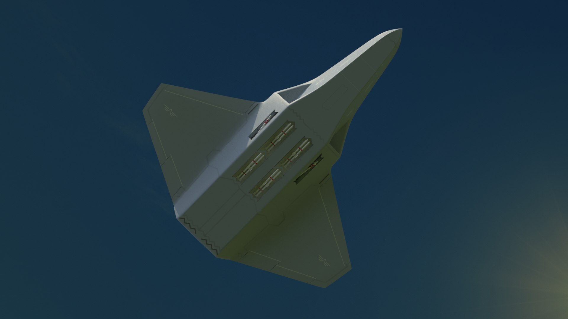 DAGGER Light Sixth Generation Stealth Fighter Jet 3D Model 3D ...