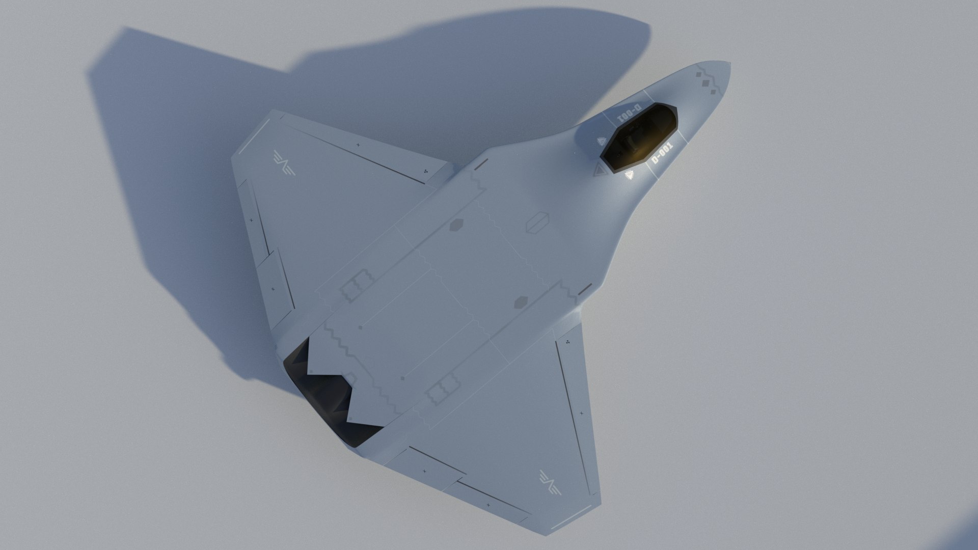 DAGGER Light Sixth Generation Stealth Fighter Jet 3D Model 3D ...