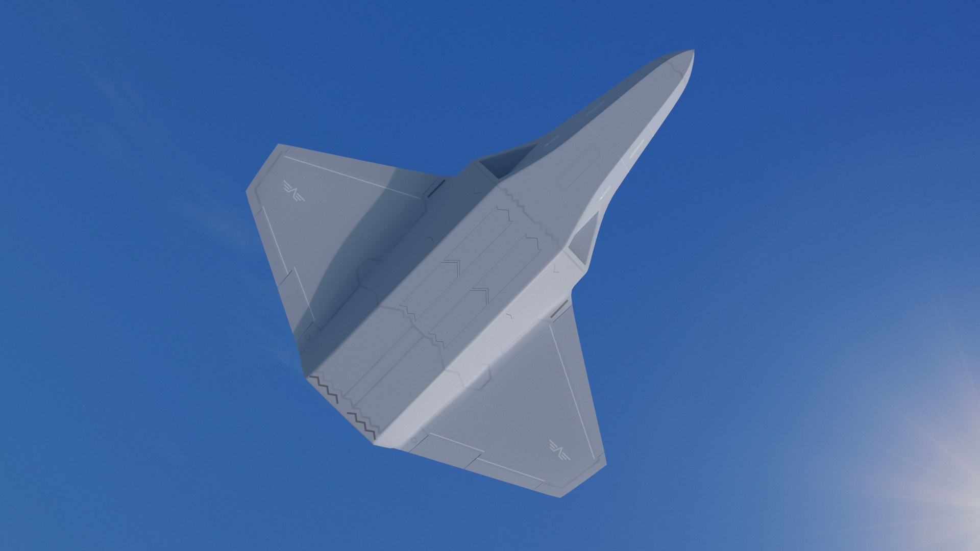 DAGGER Light Sixth Generation Stealth Fighter Jet 3D Model 3D ...