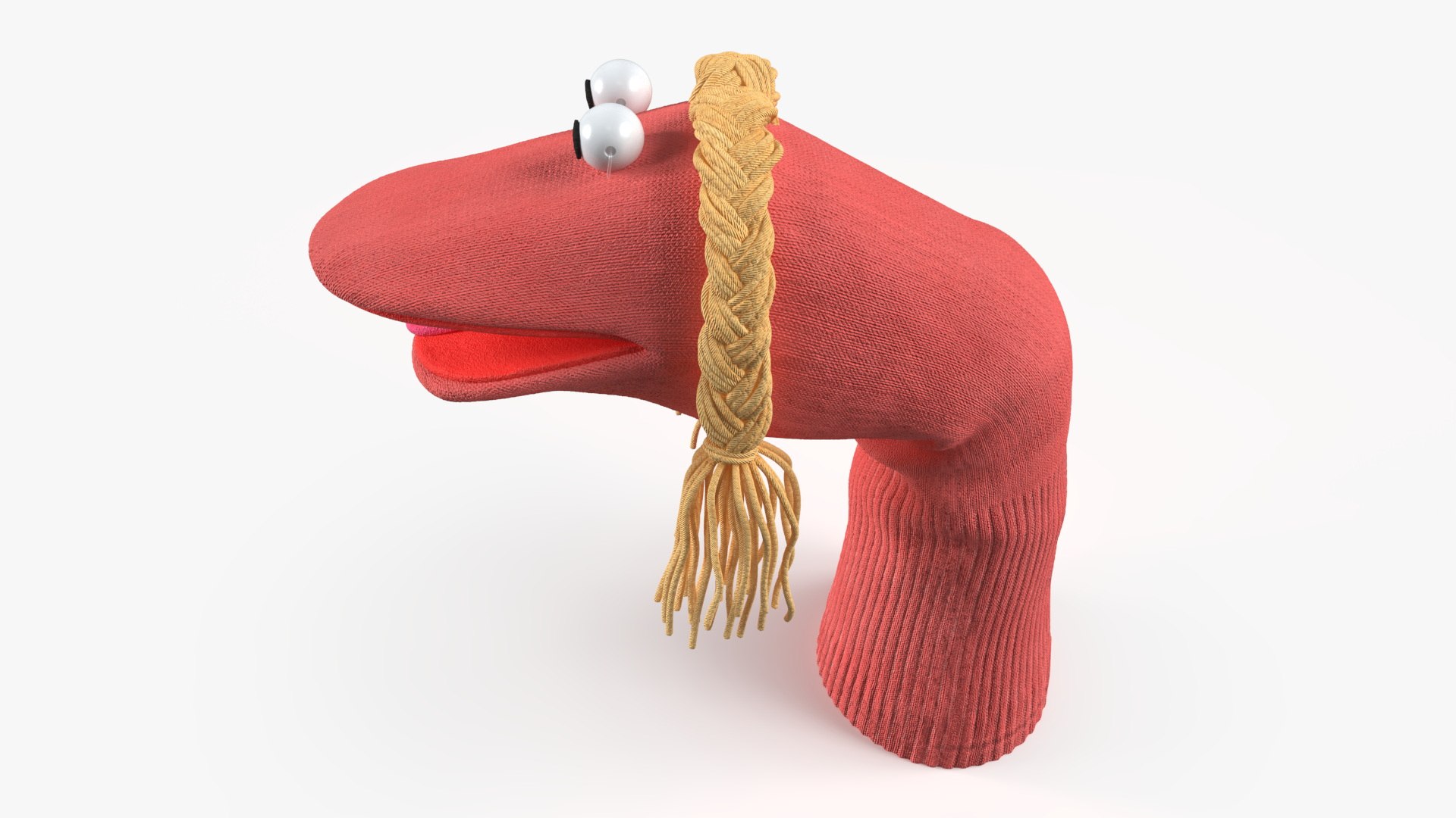 3D Character Hand Puppet Pink Girl Surprised Pose - TurboSquid 2269824