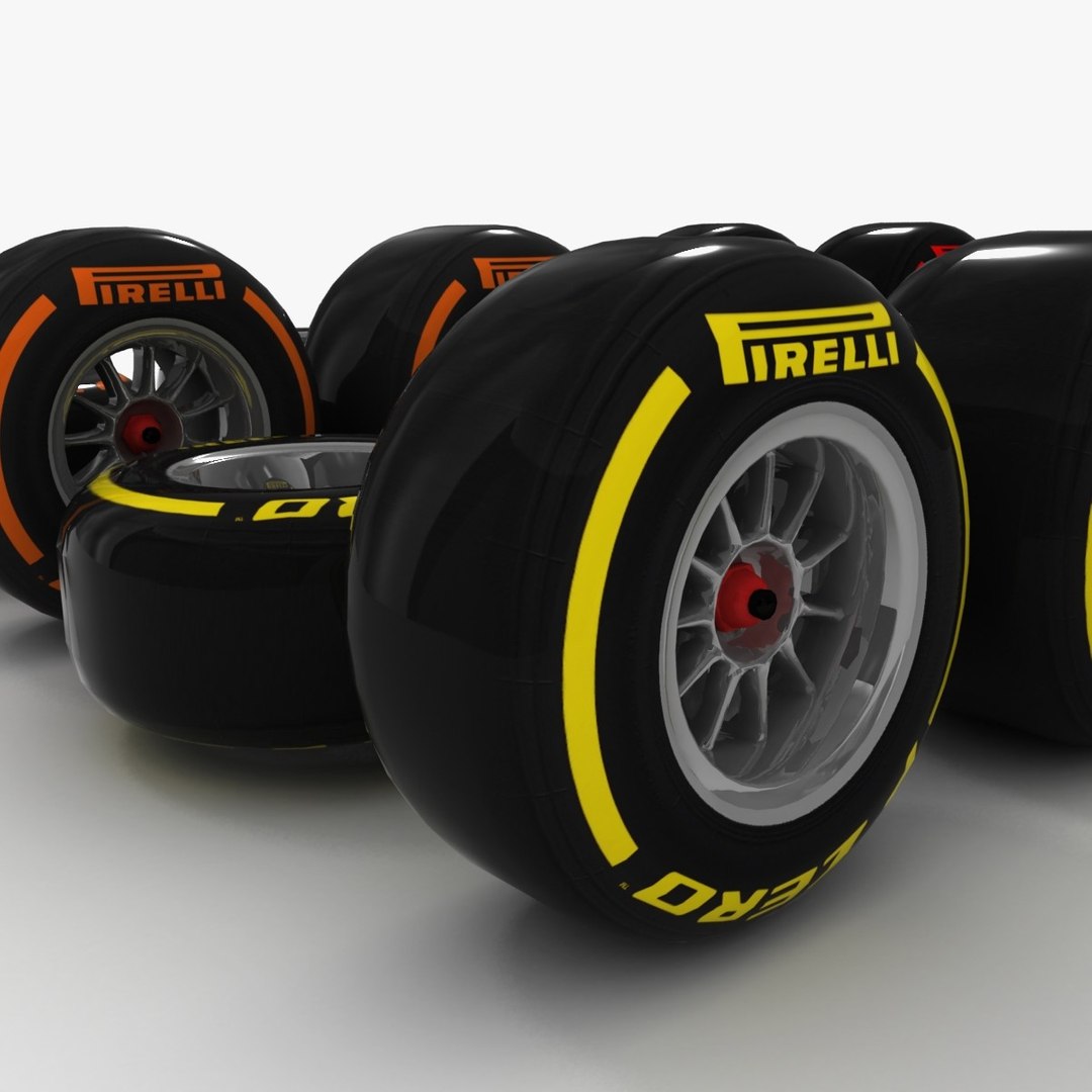 3d Formula 1 Wheels Pirelli Model