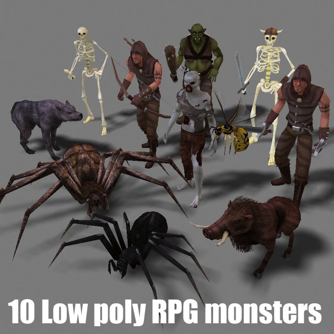 Creatures Characters Goblin Skeleton 3d Model