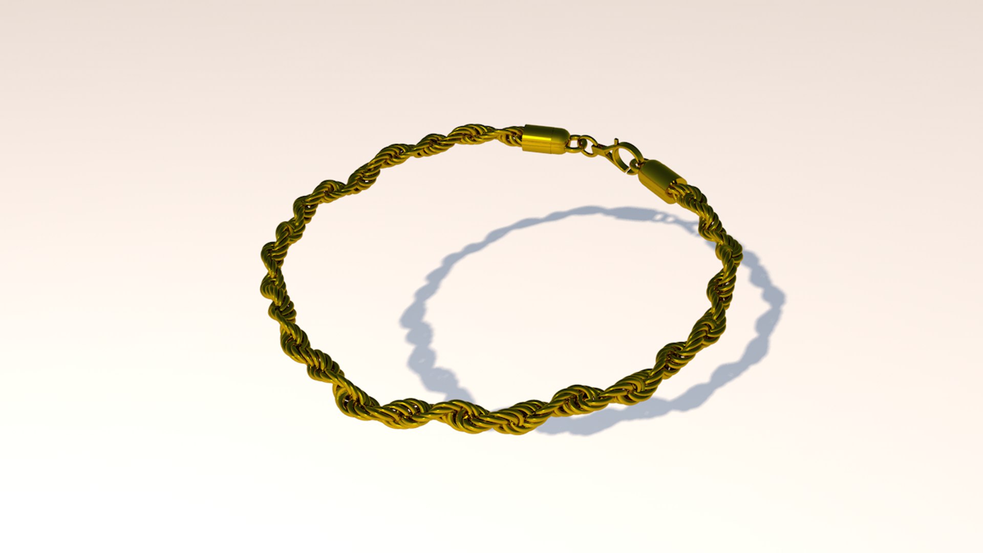 3D Rope Chain Bracelet Model - TurboSquid 1516353