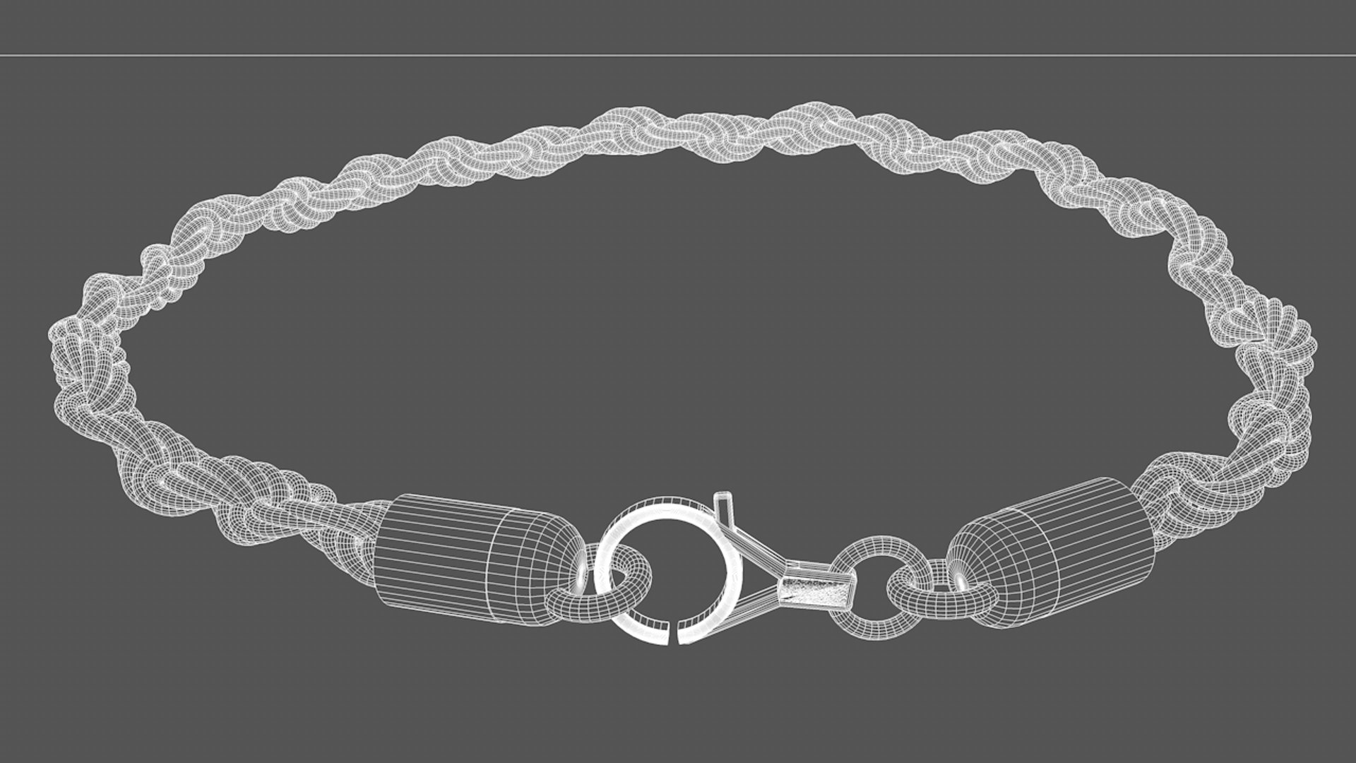 3D Rope Chain Bracelet Model - TurboSquid 1516353