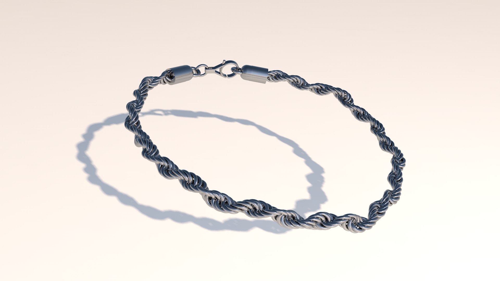 3D Rope Chain Bracelet Model - TurboSquid 1516353