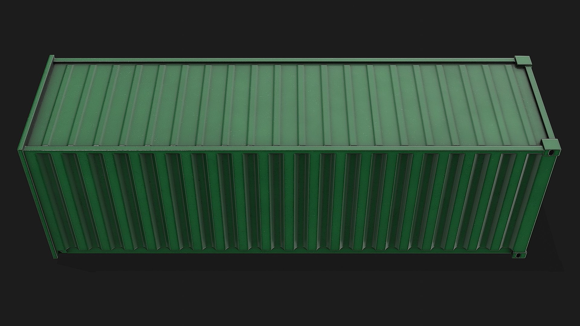 3D Model 30ft Container With Roll-Up Door - Green - TurboSquid 2151409